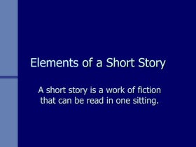 HS English 2 lesson-Elements of fiction | PPT
