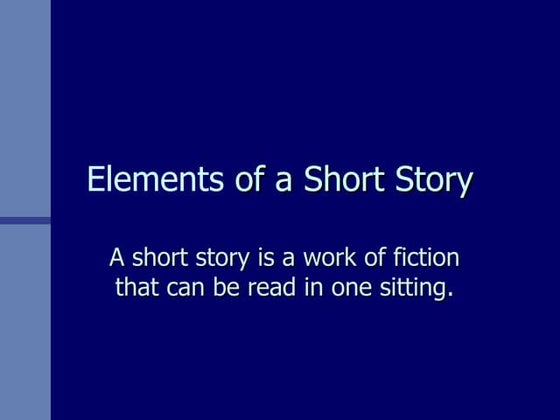 Short Story Powerpoint | PPT
