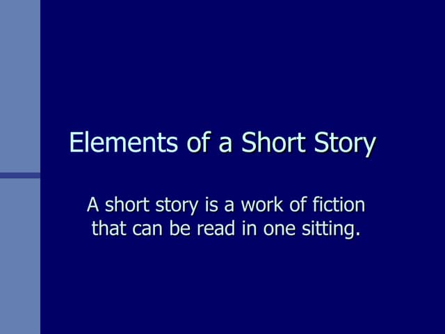 Short Story Powerpoint | PPT