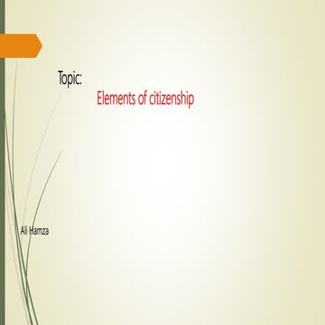 Elements of citizenship | PPTX
