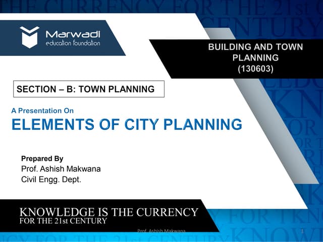 Physical planning in town planning | PPTX