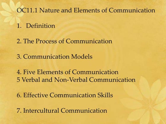 Elements of communication | PPTX | Email | Internet