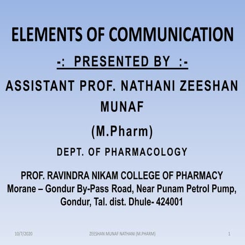 Elements of communication | PPT