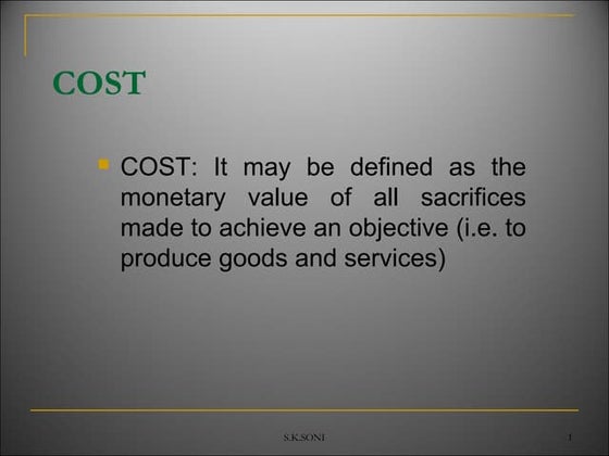Classification of cost | PDF