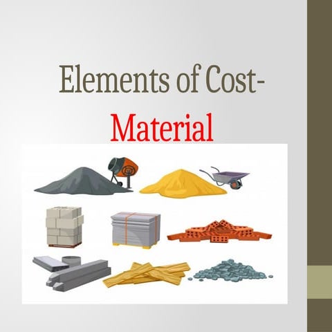 Elements of Cost- Material, Direct and indirect materials .pptx
