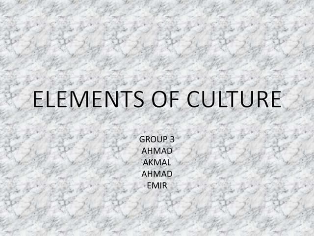 What is Culture? | PPT