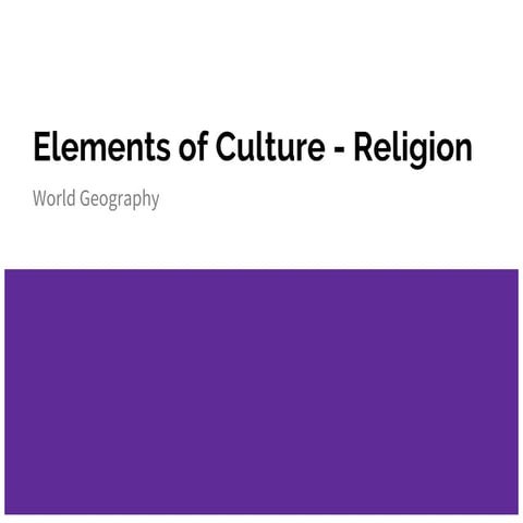 Elements of culture religion yen | PPT