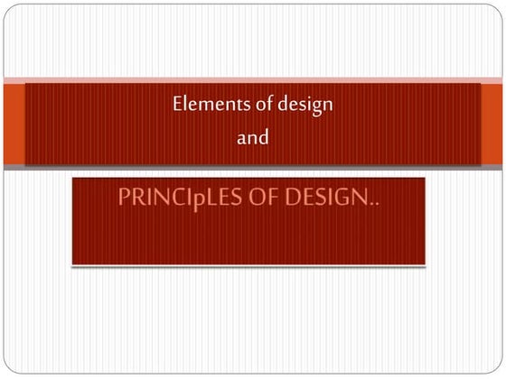 Elements & Principles of Art Design PowerPoint | PPTX
