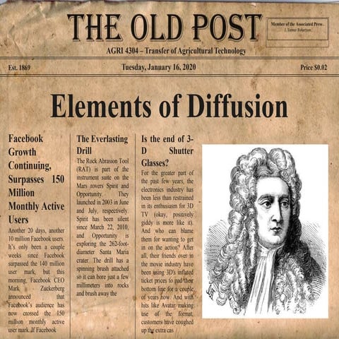 Elements of diffusion | PPT | Social Networking | Internet