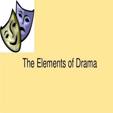 Elements of Drama.pptx | Drama | Genres