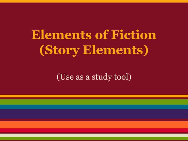 Elements of Short Story | PPTX