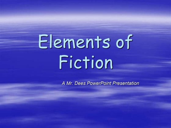Elements of literature | PPT