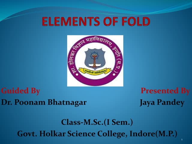 Fold, its element, classification & Mechanism | PDF