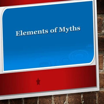 Elements of Greek Myths | PPT