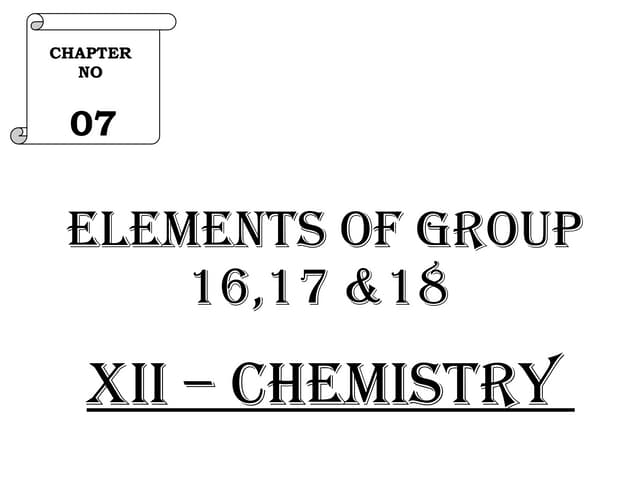 Elements of group (5A).pptx | Chemistry | Science