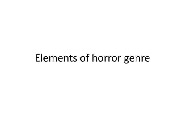 What is a horror movie | DOCX