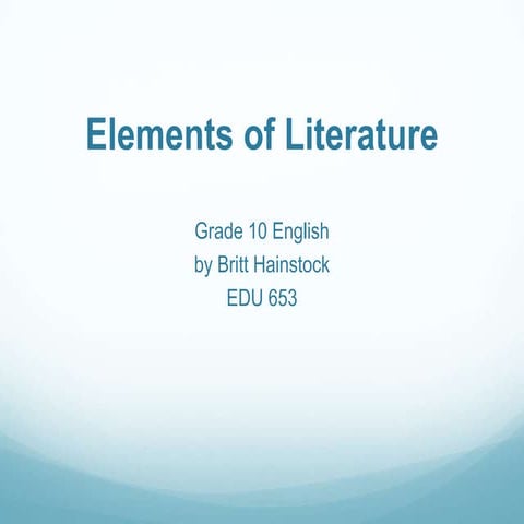 Elements of Literature (Review) | PPTX