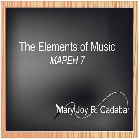 ELEMENTS OF MUSIC AND MUSICAL INSTRUMENTS | PPT