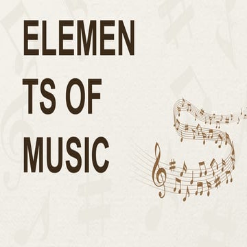 Elements of music | PPTX