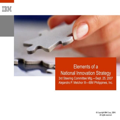 Elements of National Innovation Strategy | PDF