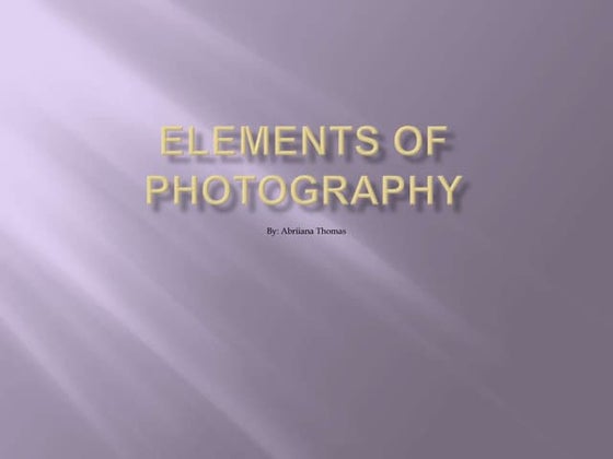 Elements and principles of design in photography....Ben Holzman Jack ...