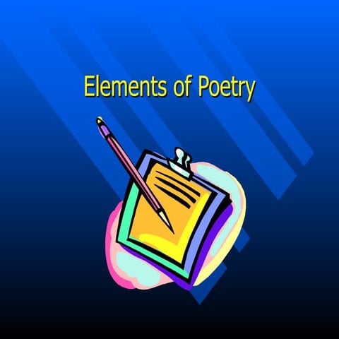 Elements of poetry | PPT