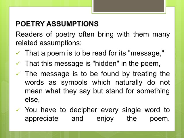 English 9 - Poetry | PPTX