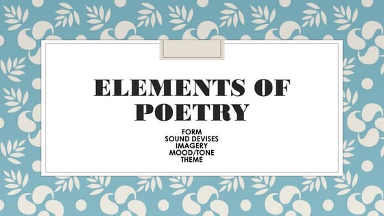 Introduction to poetry | PPT