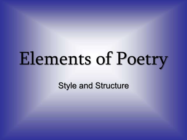 Elements of Poetry.pdf | Poetry | Books and Literature