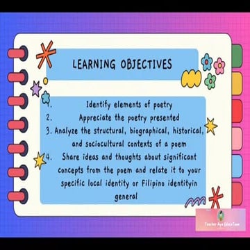 ELEMENTS OF POETRY POWERPOINT PRESENTATION | PPTX