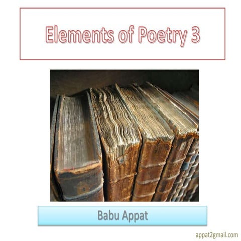 Elements of poetry 3 | PPT