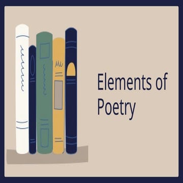 Elements of Poetry Education Presentation in Beige Blue and Green ...
