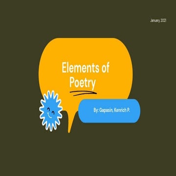 Elements of poetry structure of poetry | PPT