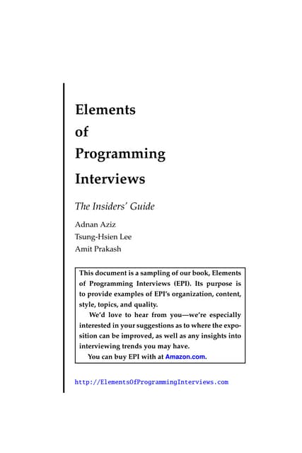 Elements Of Programming Interviewspdf
