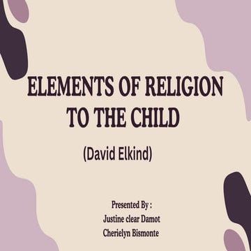 Elements Of Religion To The Child. Prof Ed pdf | PDF