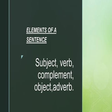 SENTENCE pARTS OF SENTENCE LECTURE .pptx