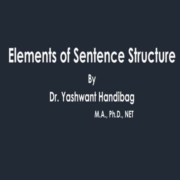 Elements of sentence structure | PPT