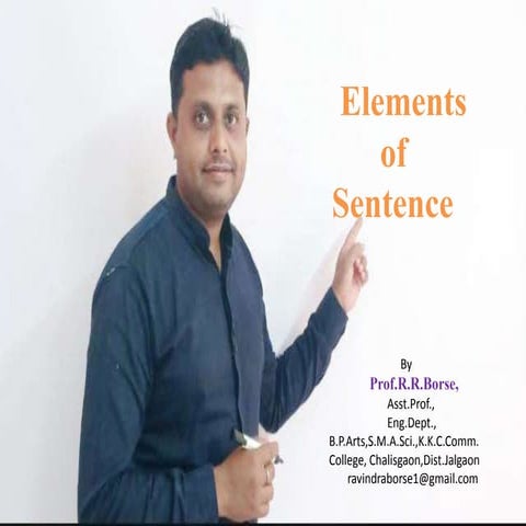 Elements of Sentence | PPTX