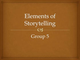 HS English 2 lesson-Elements of fiction | PPT