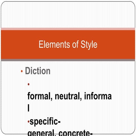 Elements of style | PPTX