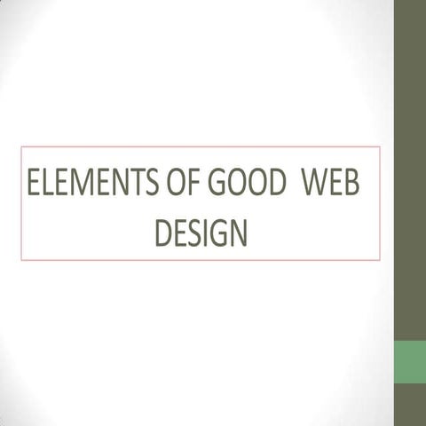 Elements of web design | PPTX