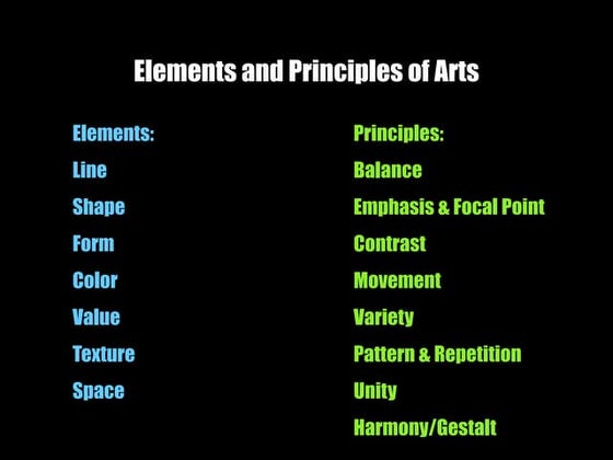 Elements and principles of art | PPSX