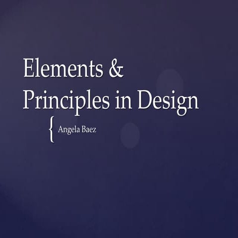 Elements & principles in design | PPTX