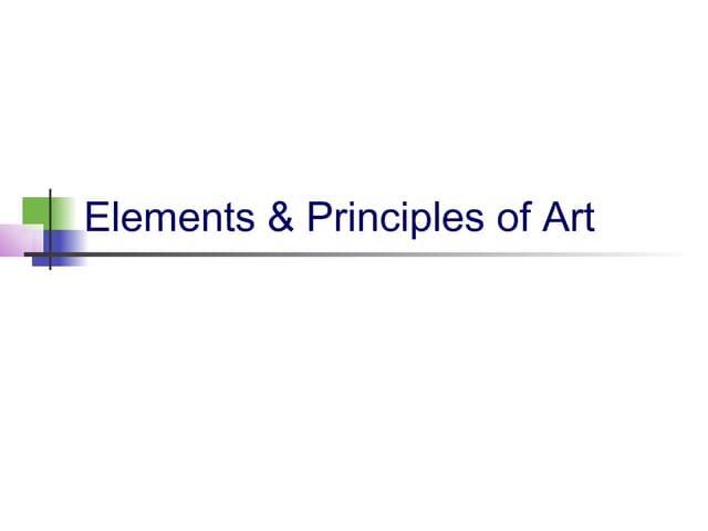 Principles and elements applied in comic art | PPTX