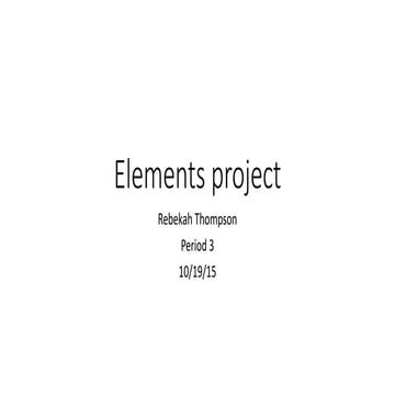 Elements project | PPTX | Design | Fine Art
