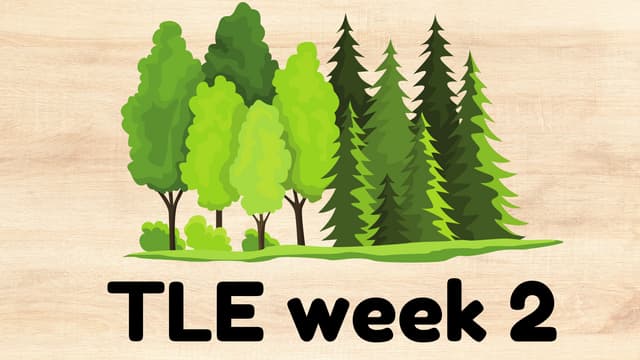 TLE 6 AGRICULTURE WEEK 1-Lesson 1: Importance of Planting Trees and ...