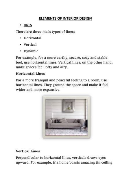 Lokesh accommodation elements of interior design ppt | PPT