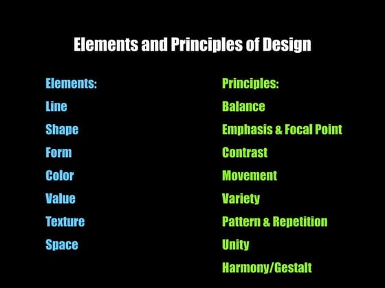 Art Elements and Principles | PPT