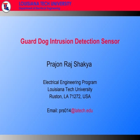 Guard-dog Intrusion Detector: Class project on Wireless sensor networks ...