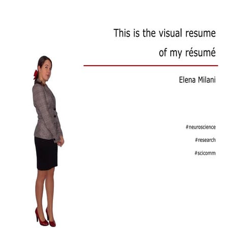 Visual résumé of Elena Milani | PDF